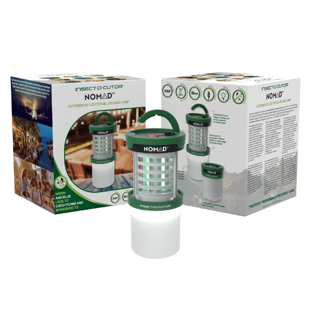 INSECT-O-CUTOR | NOMAD – TRAMPA DE LUZ PORTATIL CON MALLA ELECTRIFICADA ...